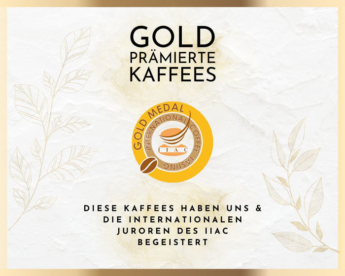 Excellent coffee varieties with gold medal »Awarded«