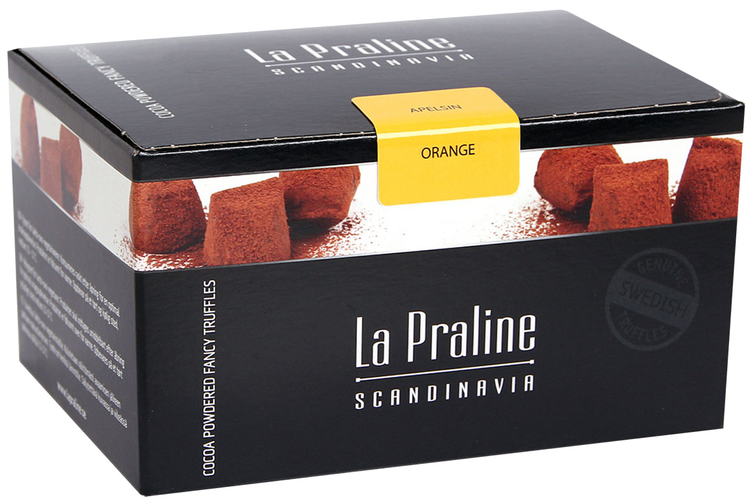Pralines with orange flavour from La Praline Scandinavia