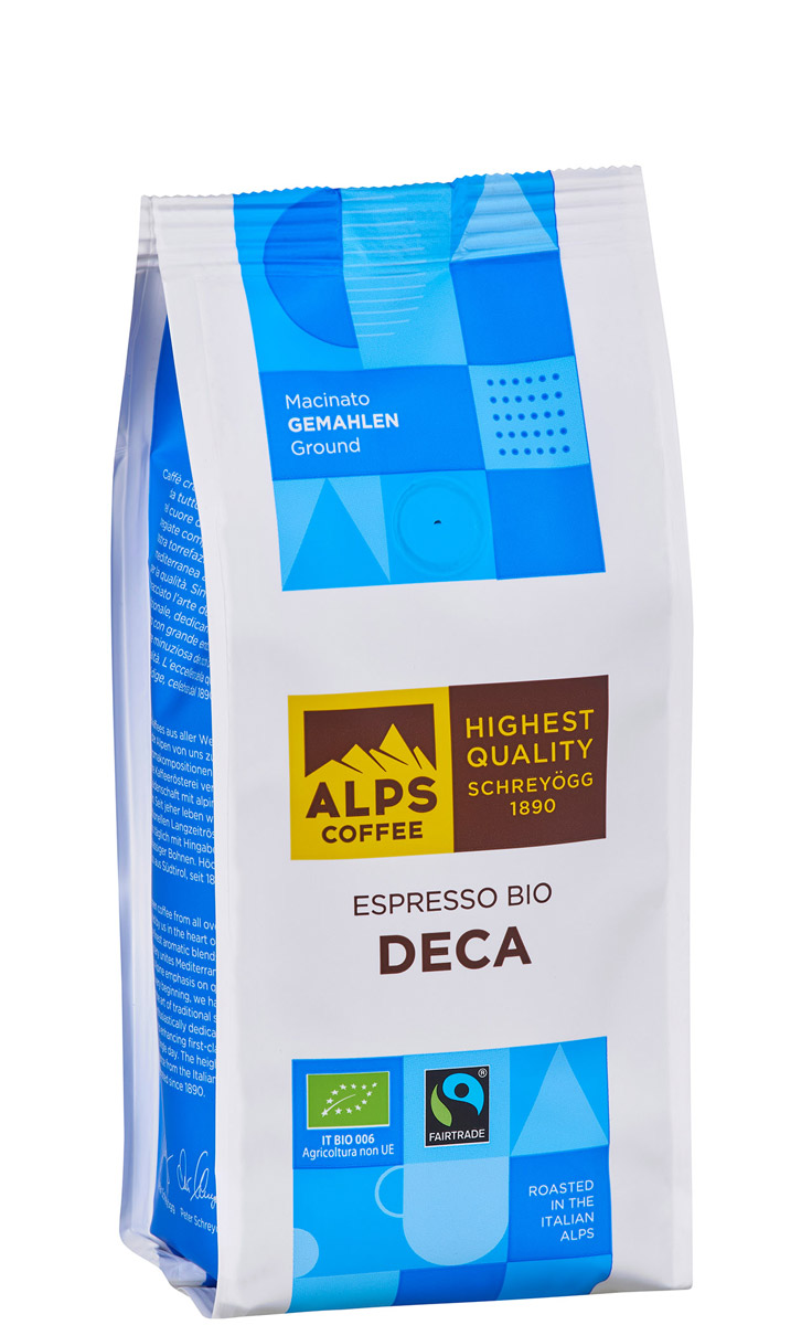 Alps Coffee decaffeinated organic espresso [ground].